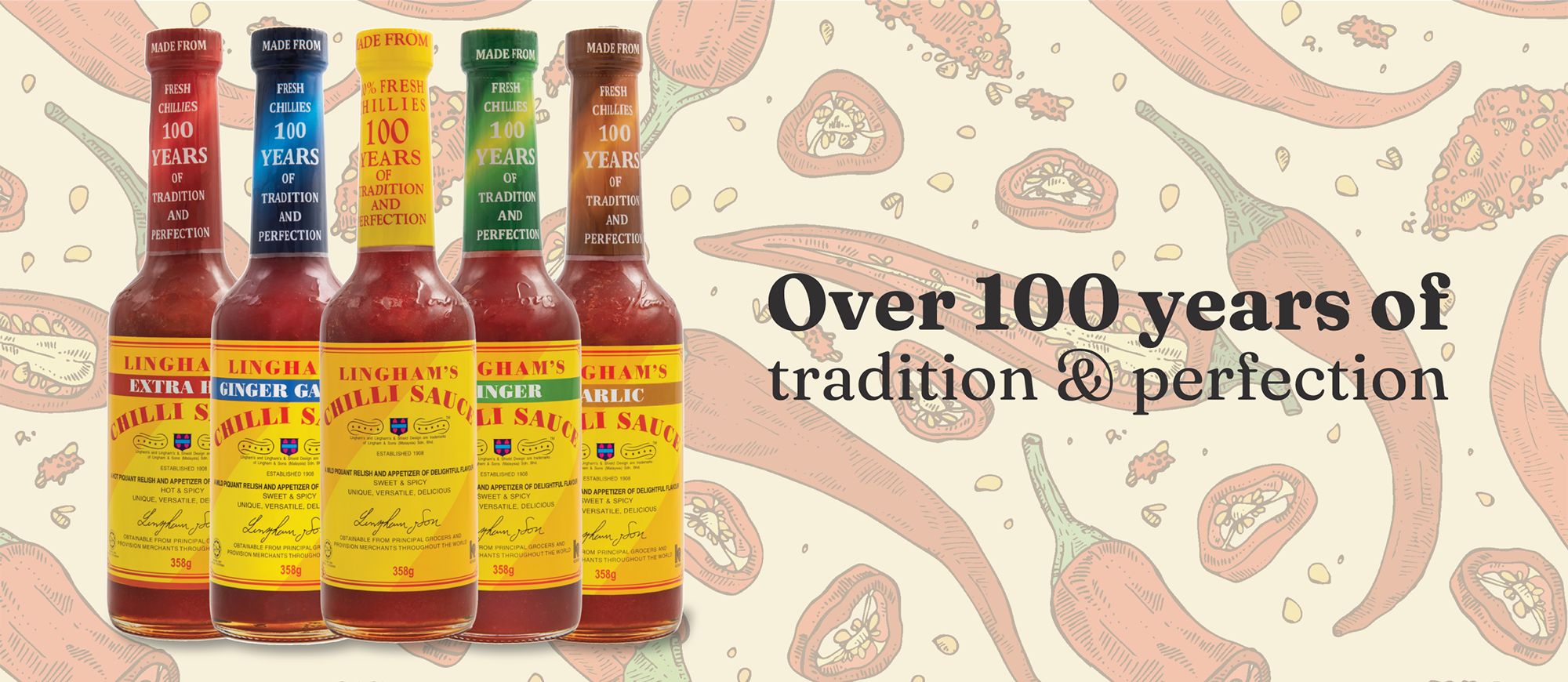 Welcome to the world of Lingham's chilli sauces